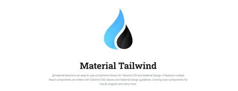material tailwind kit react free starter