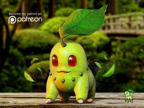 Realistic Pokemon Chikorita By Kaikiato On Deviantart