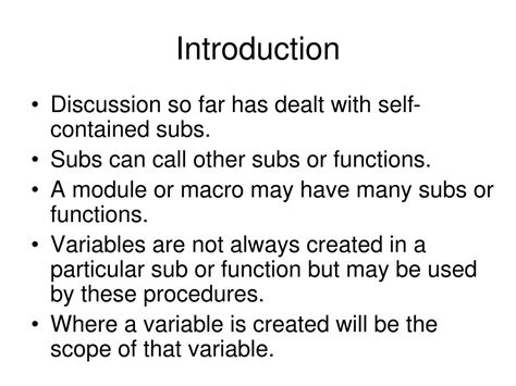 PPT More On Variables And Subroutines PowerPoint Presentation Free