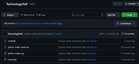 Technology Hell Snake Game On GitHub Profile