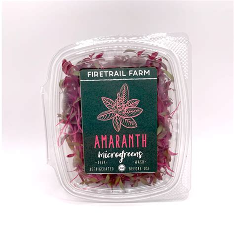 Amaranth Microgreens Firetrail Farm