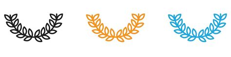 Laurel Wreath Icon Logo Set Collection For Web App Ui 48079463 Vector