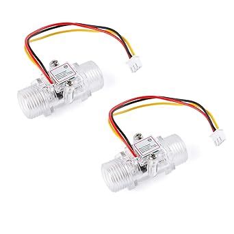 JESSINIE Pcs YF S C DC V G Transparent Flow Sensor Turbine Flowmeter Water Flow