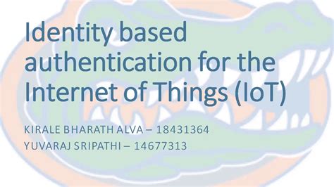 An Identity Based Authentication For Internet Of Things Iot Youtube