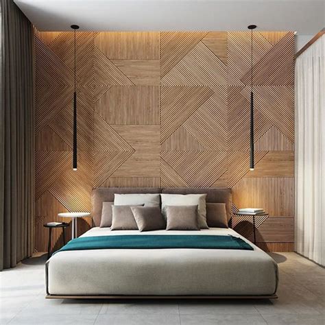 20 Modern And Creative Bedroom Design Featuring Wooden Panel Wall