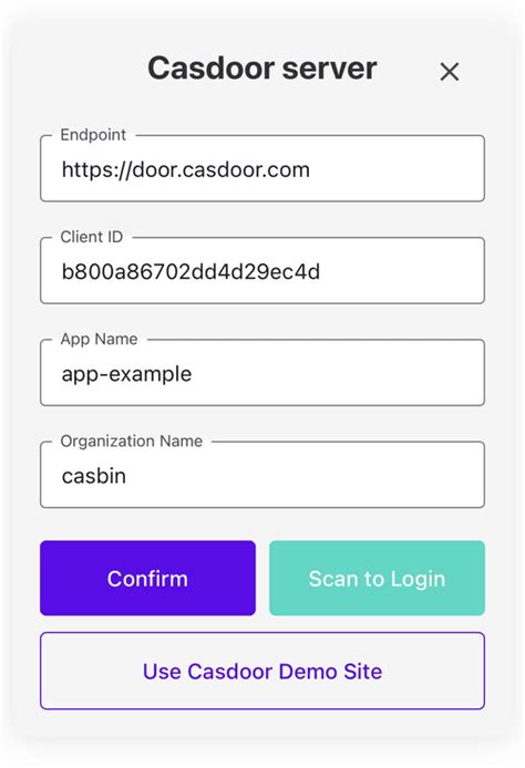Connect Casdoor Server Casdoor App