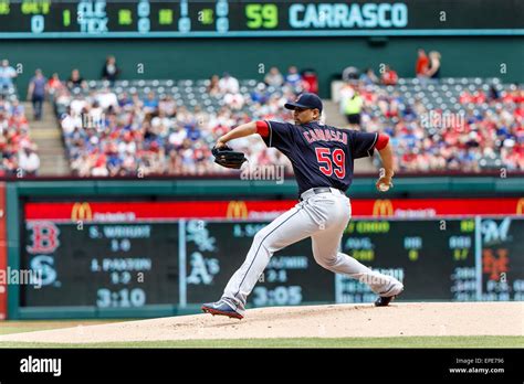 Arlington Texas Usa 17th May 2015 Cleveland Indians Starting