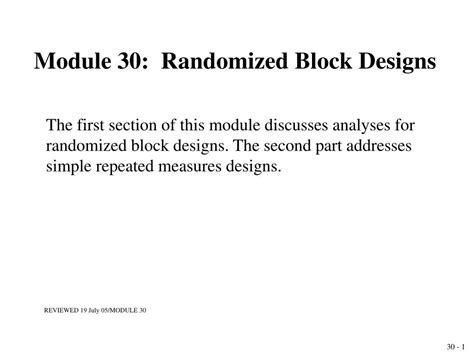 PPT Module Randomized Block Designs PowerPoint Presentation Free Download ID