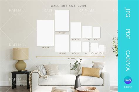 Two Set Canvas Size Guide PDF Canva Wall Art Size Etsy UK