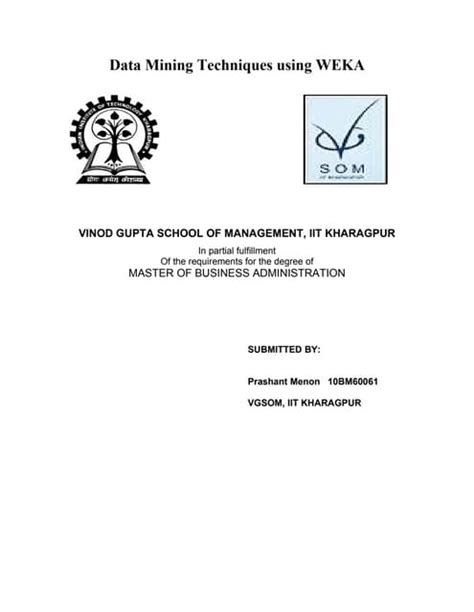 Data Mining Techniques Using Weka Pdf