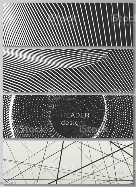 헤더 배너 디자인 템플릿의 편집 가능한 레이아웃의 최소 벡터 그림 미니멀 한 디자인을위한 기하학적 추상적 인 배경 미래 과학 및 기술 개념 개념에 대한 스톡 벡터 아트 및
