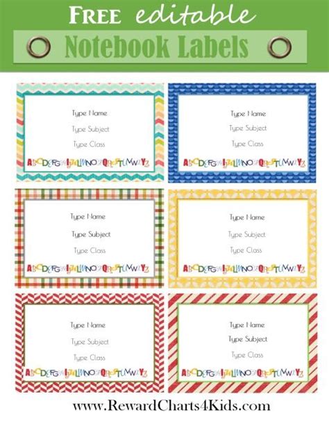 Free Book Labels That Can Be Edited Online Instant Download Notebook