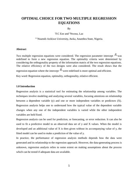 Pdf Effects Of Some Coding Techniques On Multicolinearity And Model Statistics