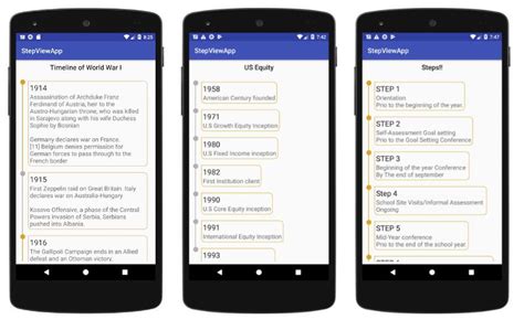 timeline android example 365