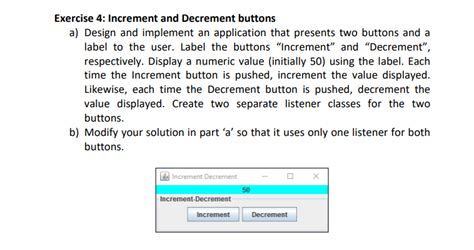 Solved Exercise 4 Increment And Decrement Buttons A Design