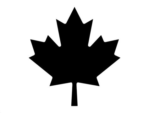 Maple Leaf Clip Art Black And White Best Leaf Outline 8631
