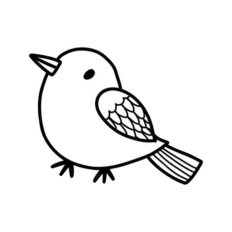 Blue Bird Clipart Black And White