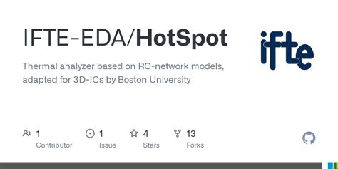 Github Ifte Eda Hotspot Thermal Analyzer Based On Rc Network Models Adapted For 3d Ics By