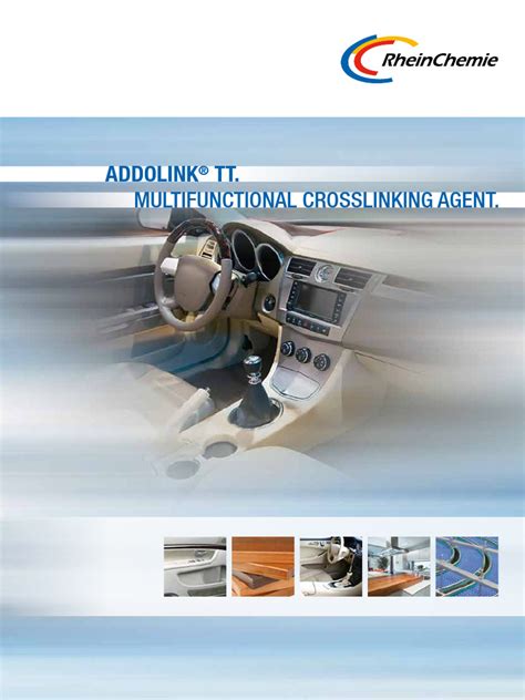 Addolink Tt Multifunctional Crosslinking Agent Pdf Polymer Chemistry Applied And