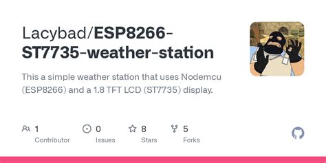 Github Lacybad Esp8266 St7735 Weather Station This A Simple Weather Station That Uses Nodemcu