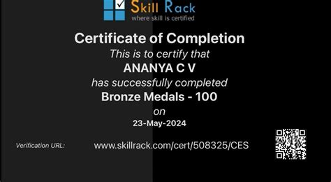 Cv Ananya On Linkedin Completed 100 Bronze Medals In Skillrack