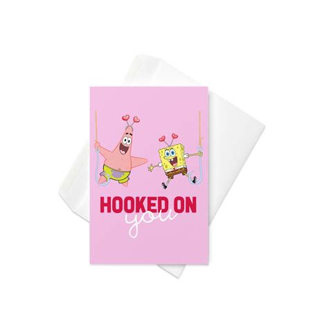 Spongebob Squarepants Hooked On You Greeting Card Paramount Shop