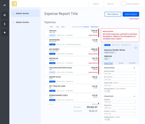 Concur Redesign — Dexter Fergusons Portfolio