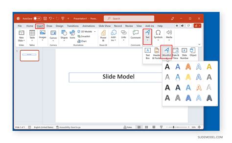 How To Work With WordArt In PowerPoint