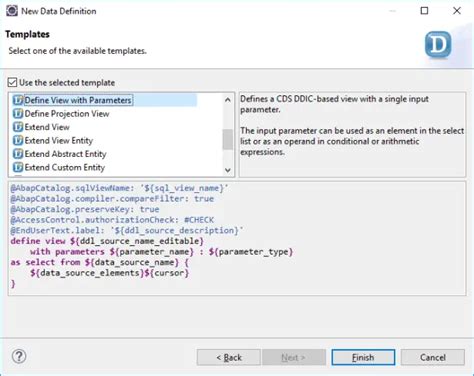 Exploring Abap On Hana 3 Cds View With Parameters Discovering Abap