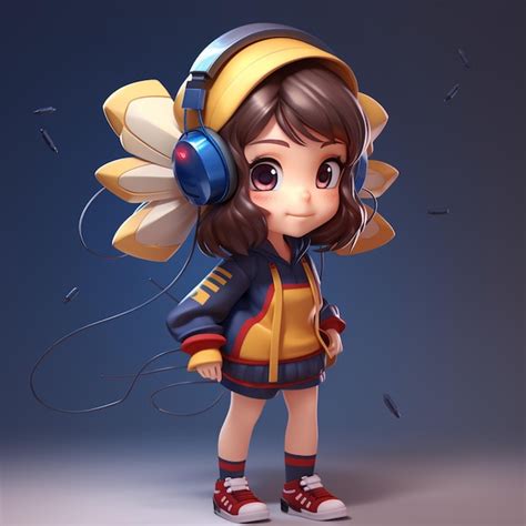 Premium Ai Image Cartoon Girl Bee