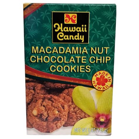 Hawaii Candy Macadamia Nut Choclate Chip Cookies 5 Oz Hawaii Food To You
