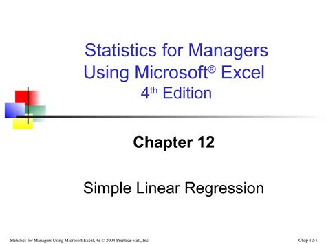Chap12 Simple Regression Ppt Technology And Computing