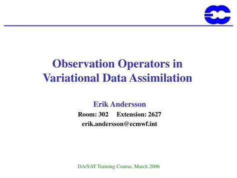 Ppt Observation Operators In Variational Data Assimilation Powerpoint Presentation Id5184926