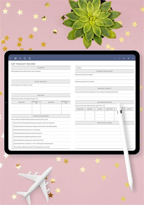Cbt Thought Record Challenge Negative Thoughts Effectively