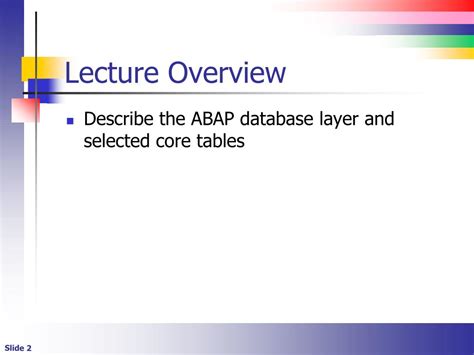 Ppt Introduction To The Abap Data Dictionary Powerpoint Presentation