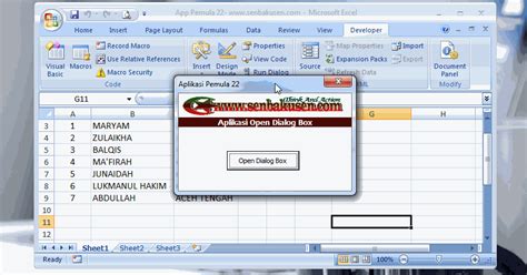 Vba Excel Pemula 22 Findfile Vba Untuk Menampilkan Kotak Dialog Open