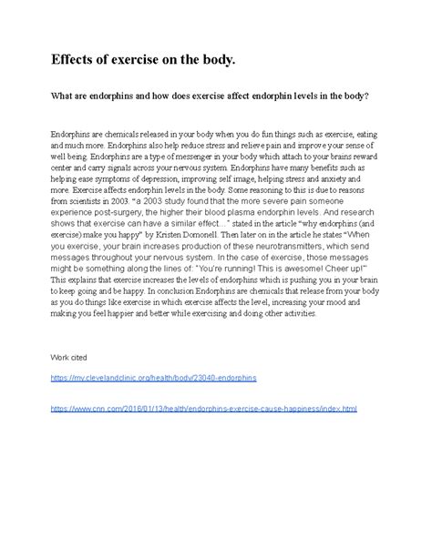 Effects Of Exercise On The Body What Are Endorphins And How Does Exercise Affect Endorphin