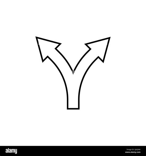 Two Way Direction Arrow Icon Isolated On White Background Vector Illustration Stock Vector