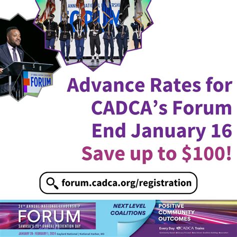 Cadca On Linkedin The Deadline To Save Up To 100 On Cadcas National Leadership Forum Is…