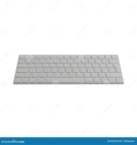3d Computer Keyboard Isolated On A White Background Editorial