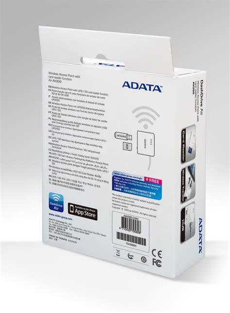 DashDrive Air AV200: портативная беспроводная точка доступа от ADATA