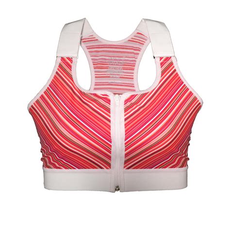 Surgical Support Bra Red Stripe