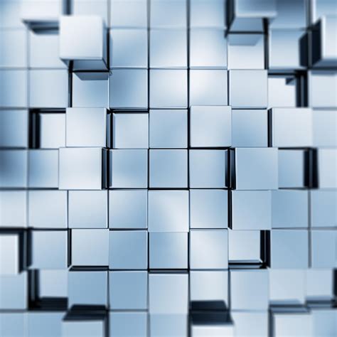 Premium Photo Abstract Blue Cubes