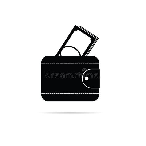 Wallet Black And White Vector Silhouette Stock Vector Illustration Of Monetary Black 46811361