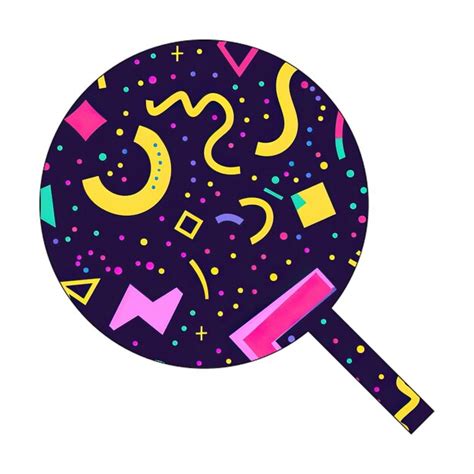 Premium Photo Image Icons Search Purple 80s Pattern Style