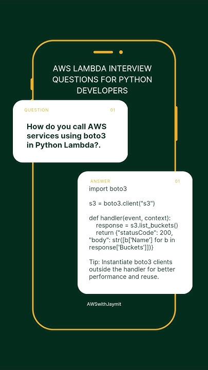 Interview Questions Aws Lambda Python Programming Youtube