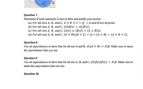 Solved Question Determine If Each Statement Is True Or Chegg Com