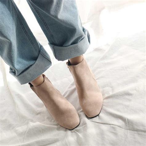 굿쇼핑몰 결혼 하객 구두 패션 앵클 부츠 여성 가을 겨울 스웨이드 앵글 앵클부츠 부추 신발