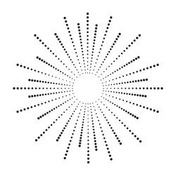 Dot Circle Pattern Halftone Circular Burst Vector Image