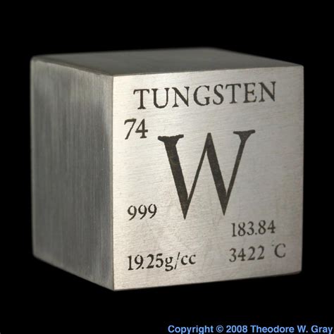 Beautiful Tungsten Cube A Sample Of The Element Tungsten In The Periodic Table